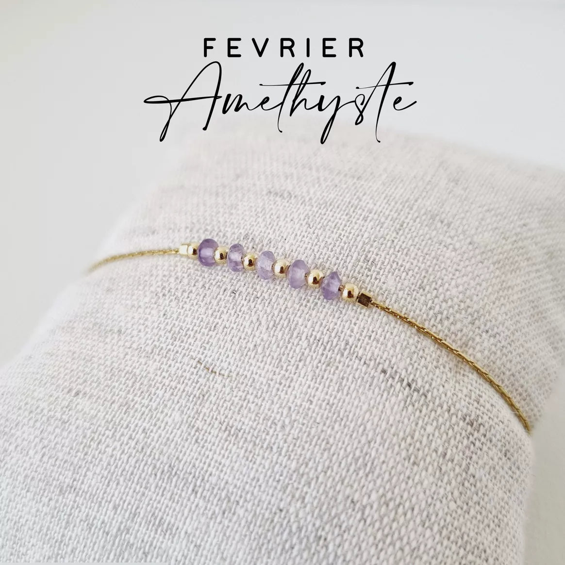 Bracelet pierre de naissance - FEVRIER – A mes copines